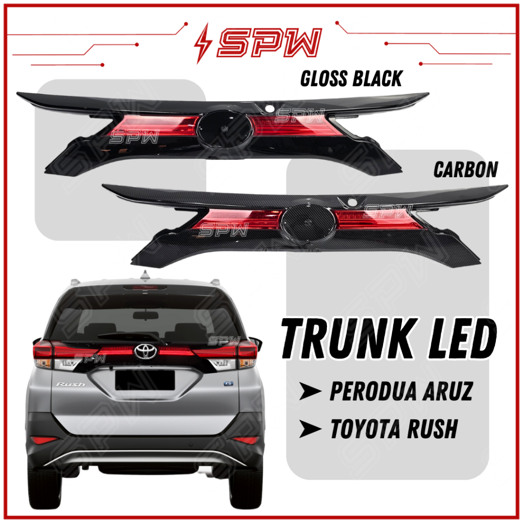 Perodua Aruz / Toyota Rush Trunk LED Garnish Rear Center Third Brake ...