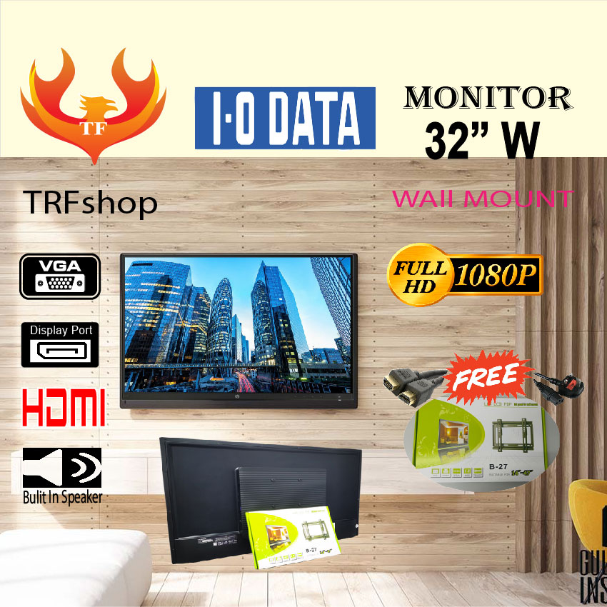 32" LED Monitor iO-Data( USED Grade A , A- and B ) For PC, Desktop and ...