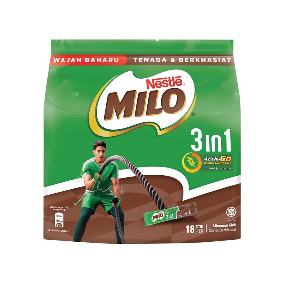 Milo 3 in 1 MI LO ACTIV GO 18 / 21 / 30 sachet | Shopee Malaysia