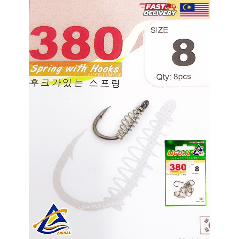 Ligoal Spring With Hooks 380 Fishing Hook Bomb Hook | Shopee Malaysia