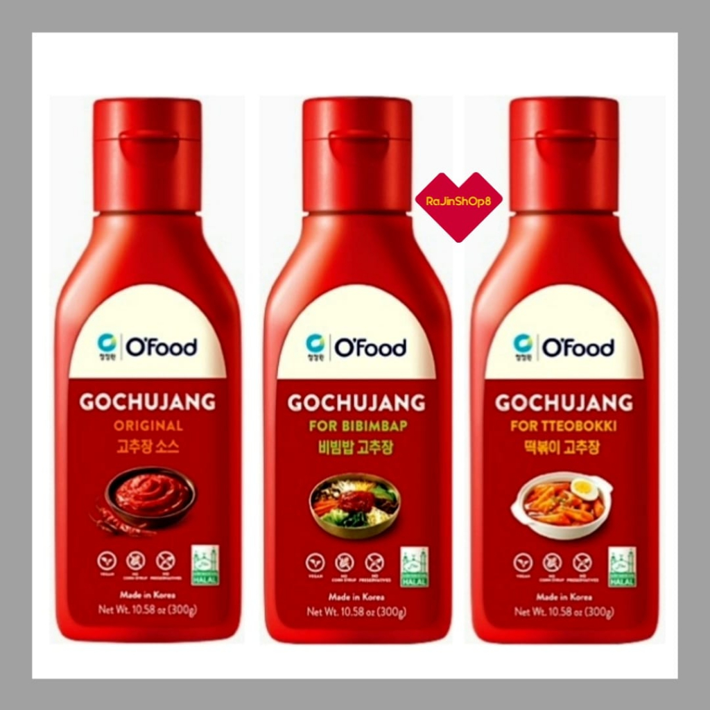 KOREA O FOOD GOCHUJANG Sauces - Original / Bibimbap / Tteobokki , 300g ...