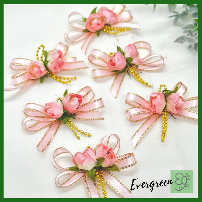 Handmade Flower Corsage Comel Siap Pin/ Bunga Penanggah/ Barang Khawin ...
