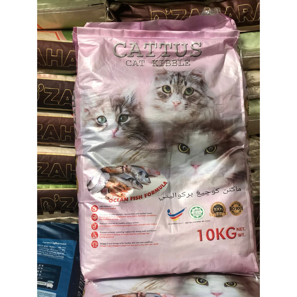 CATTUS Cat Food (Premier) Makanan Kucing CATTUS 10kg With Milk | Shopee ...