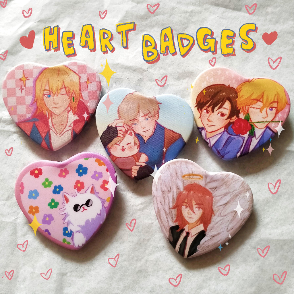 Heart Badges ♡ [Howl, Gojo, Angel, Leon, TamaHaru] | Shopee Malaysia
