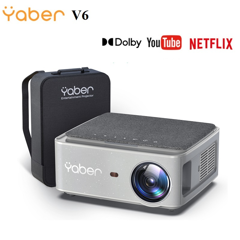 Yaber V6 WiFi Bluetooth USB Projector, Full HD Native 1080P, Support 4k ...