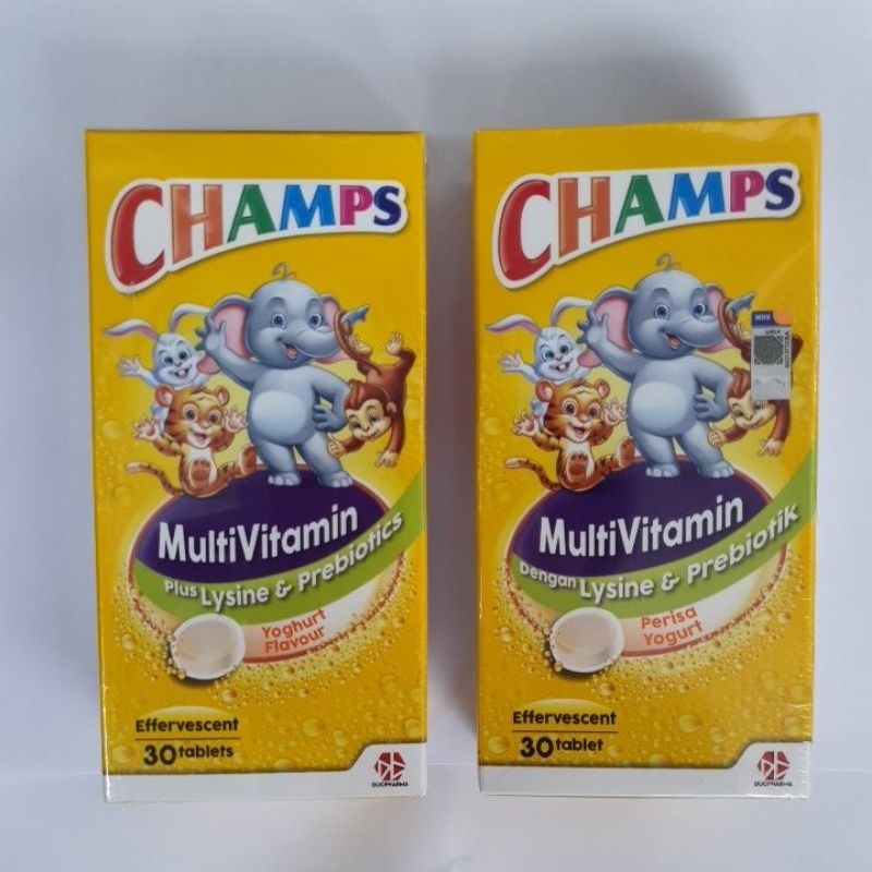 Champs Multivitamin Plus Lysine & Prebiotics Effervescent 30s (Yoghurt ...
