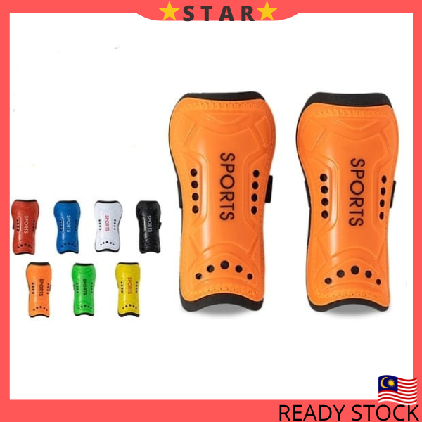 Adult Football Shin Guard With Strap 17 x 9cm Shin Cover Pad Bola Sepak ...