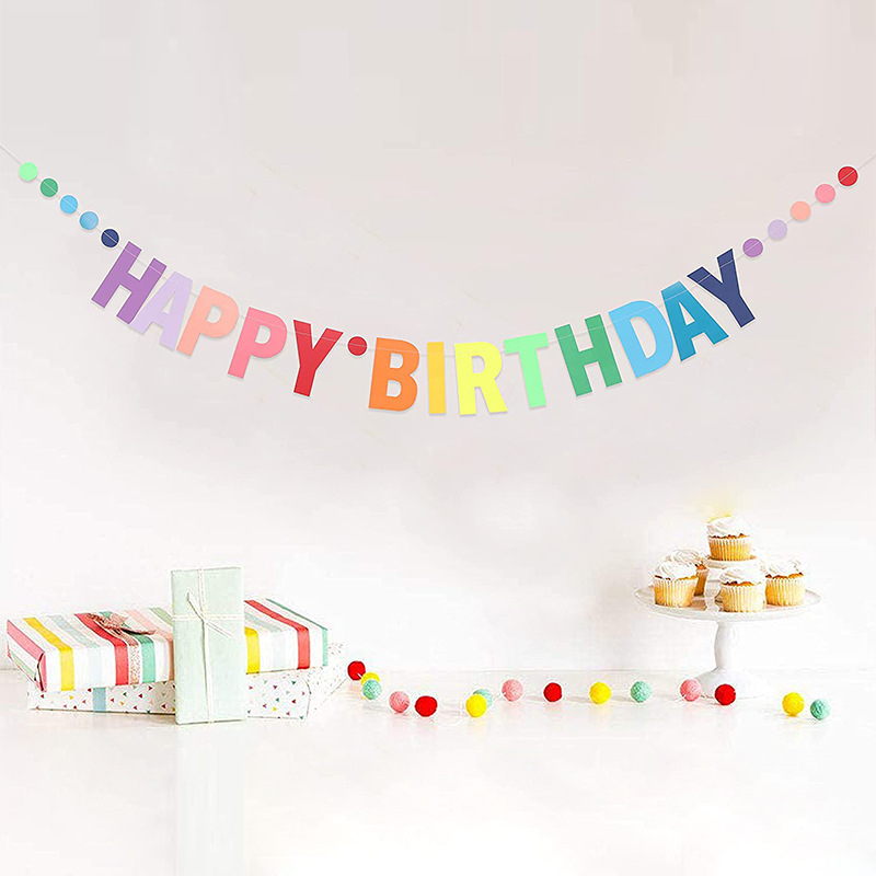 Happy Birthday 13pcs Alphabet Letters | Colorful Hanging Birthday ...