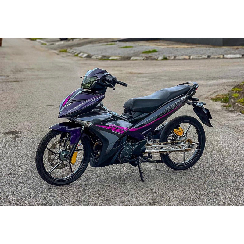COVERSET EXCITER RC PURPLE GREY 2018 Y15 V1-V2 FREE AMBLEM LOGO YAMAHA | Shopee Malaysia