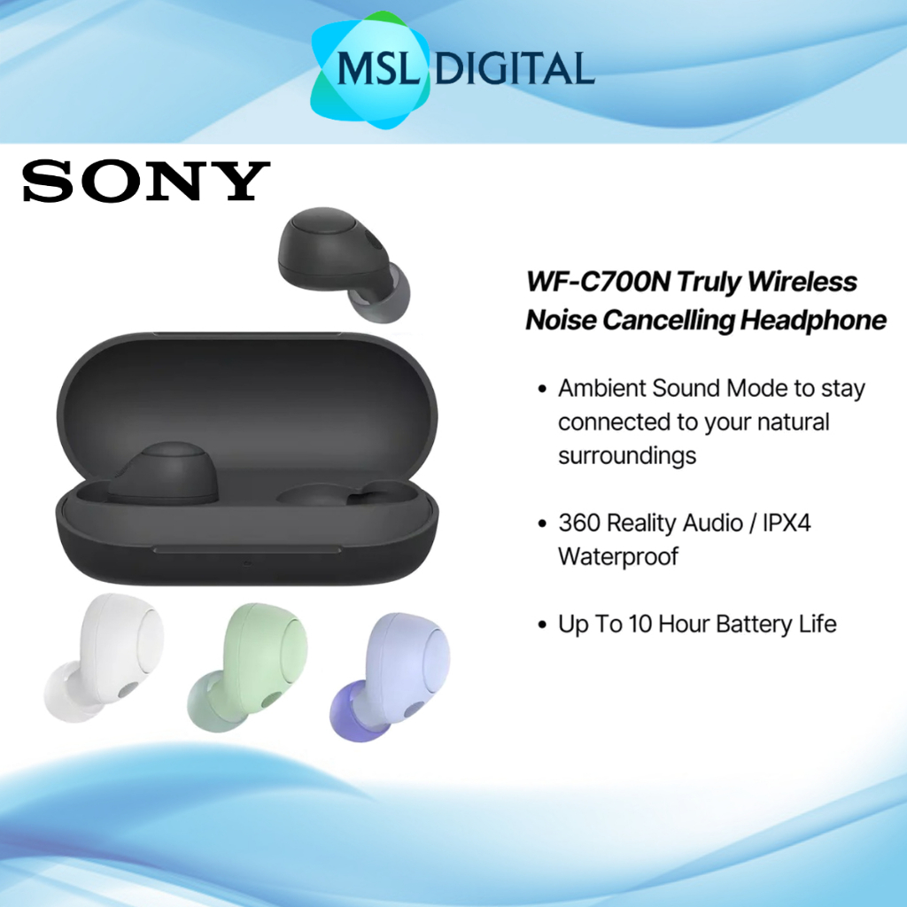 Sony WF-C700N True Wireless Earbuds with Noise Cancellation - WFC700N ...