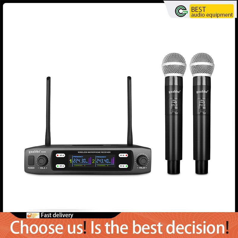Wireless microphone RXD9 dual handheld mic 80m receiving distance for ...
