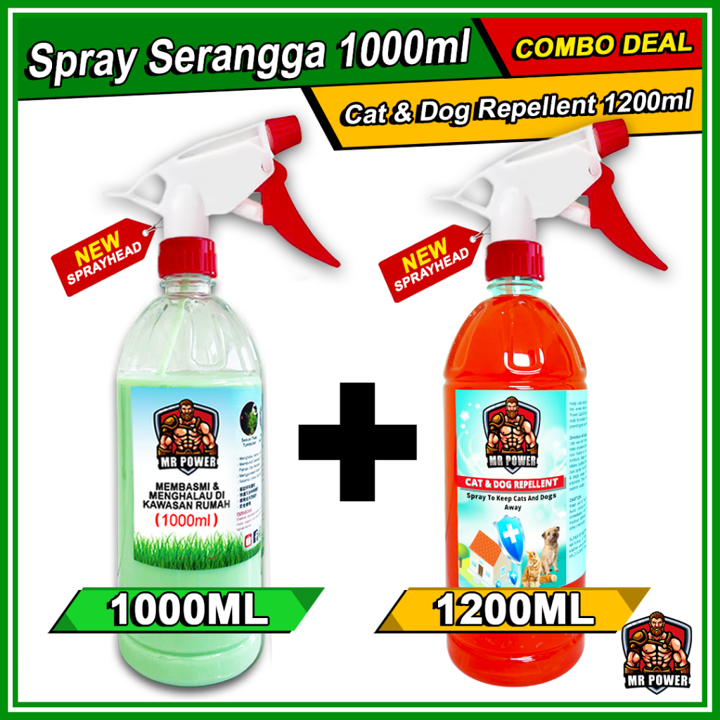 NEW MR POWER KOMBO SPRAY SERANGGA, KUCING & ANJING, KUTU ORGANIK ...