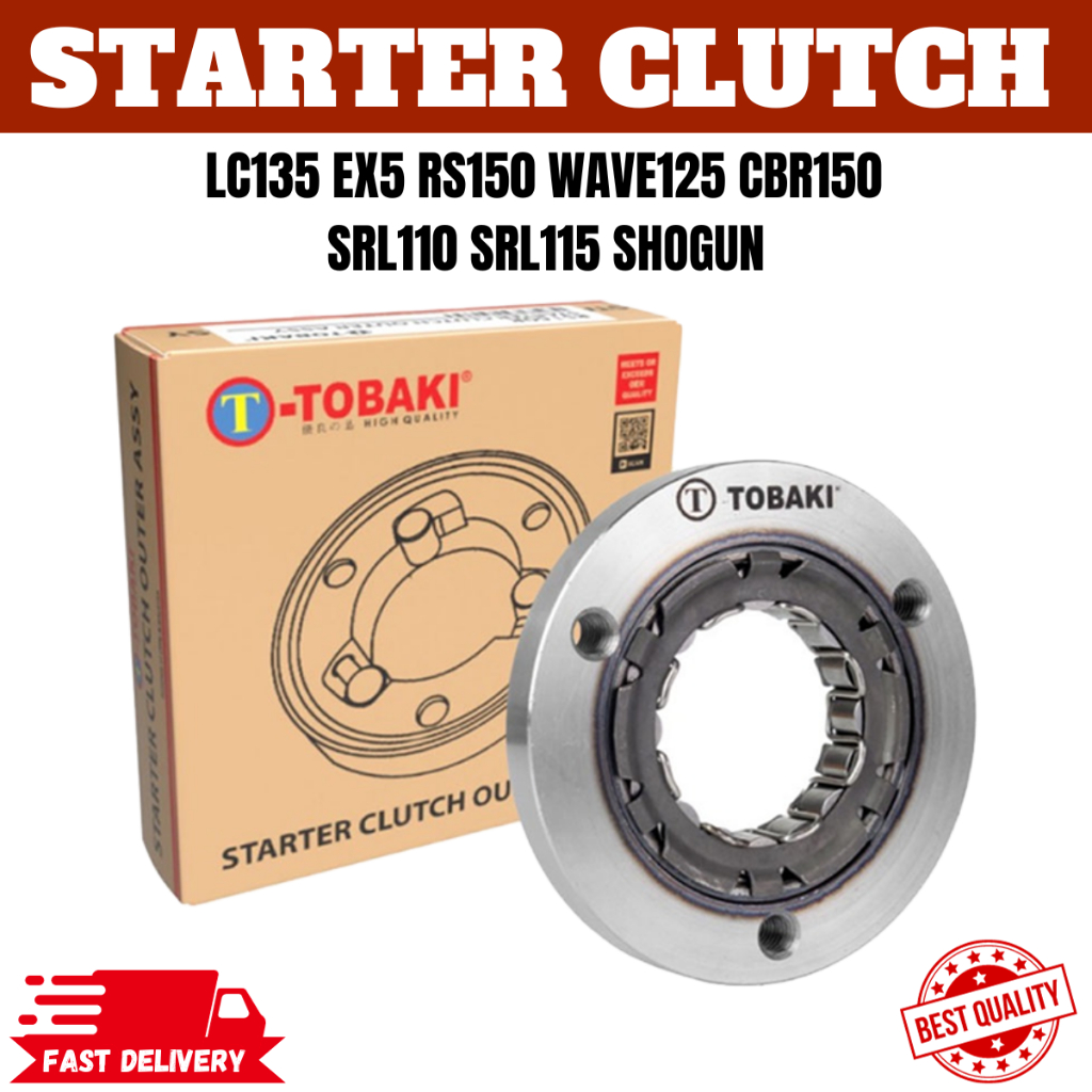 TOBAKI STARTER CLUTCH OUTER ASSY ONE WAY STARTER LC135/EX5/RS150 ...