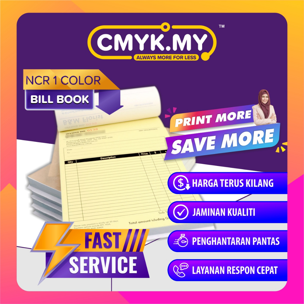 [HARGA CETAK] Bill Book Printing / Invoice Book / Cash Bill / Buku ...