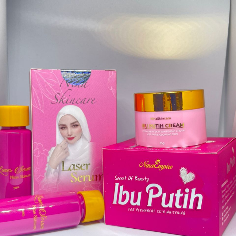Ibu Putih Cream 35g + Laser Serum By 💯 Ninaskincare | Shopee Malaysia