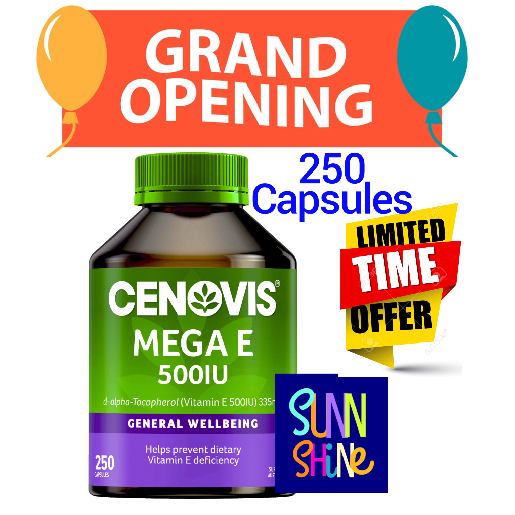 Cenovis Mega E 500IU 250 Capsules Australia Original Authentic Vitamin ...