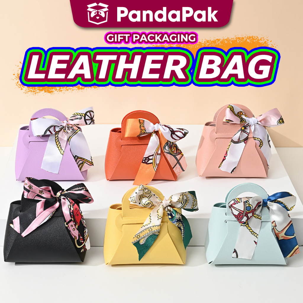 PANDAPAK Wedding Doorgift Bag Leather Gift Bag Goodies Bag Beg Goodies ...