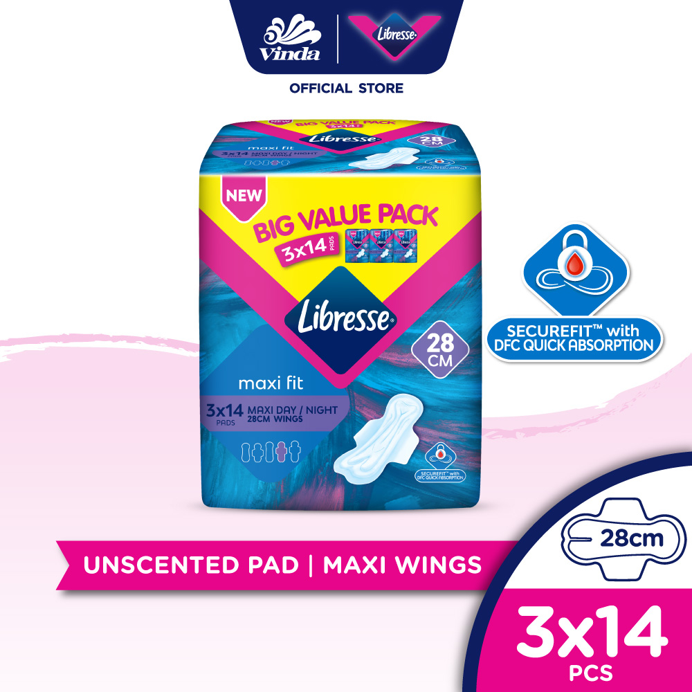 Libresse Maxi Wings 28cm (3x14s) | Shopee Malaysia