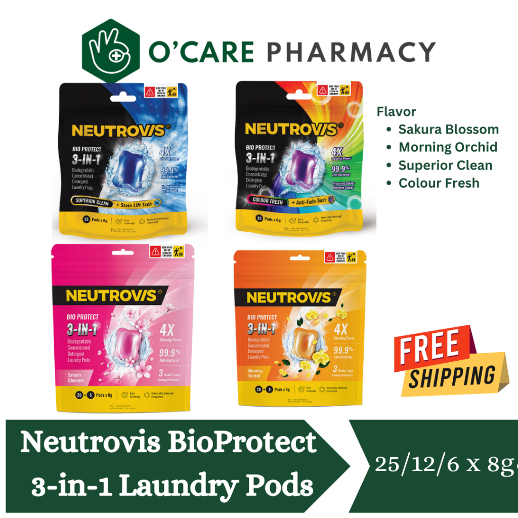 Neutrovis 3-in-1 Laundry Pods Capsule (Detergent Capsule) Clothes Color ...
