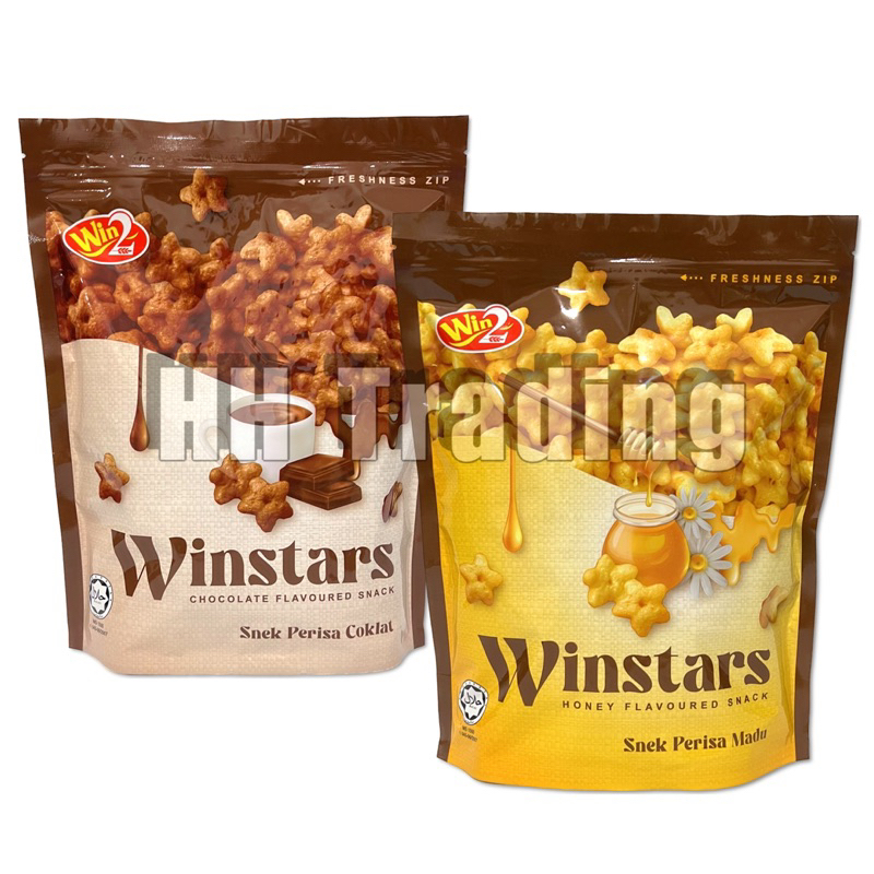 250g WIN2 WINSTARS HONEY / CHOCOLATE FLAVOURED SNACK | Shopee Malaysia