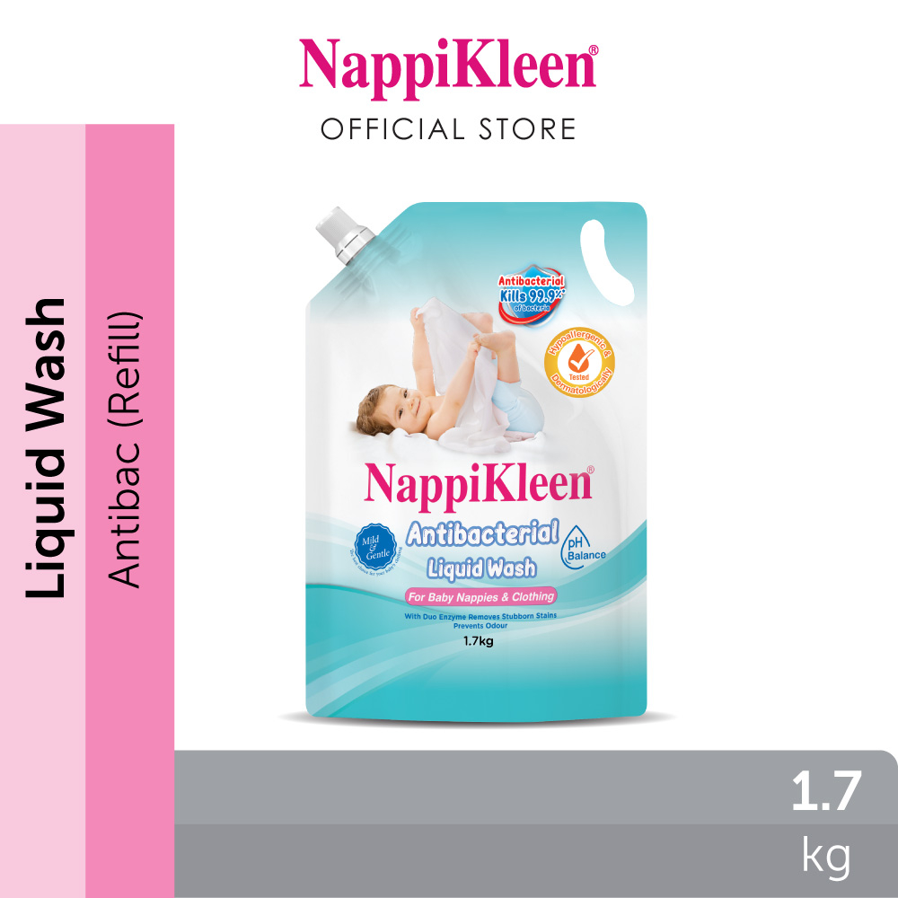 Nappikleen Anti-Bacterial Liquid Wash Refill Pouch 1.7kg | Shopee Malaysia