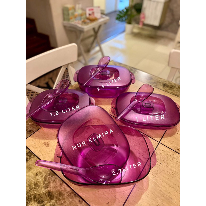 tupperware crystalline purple (1 set ) | Shopee Malaysia