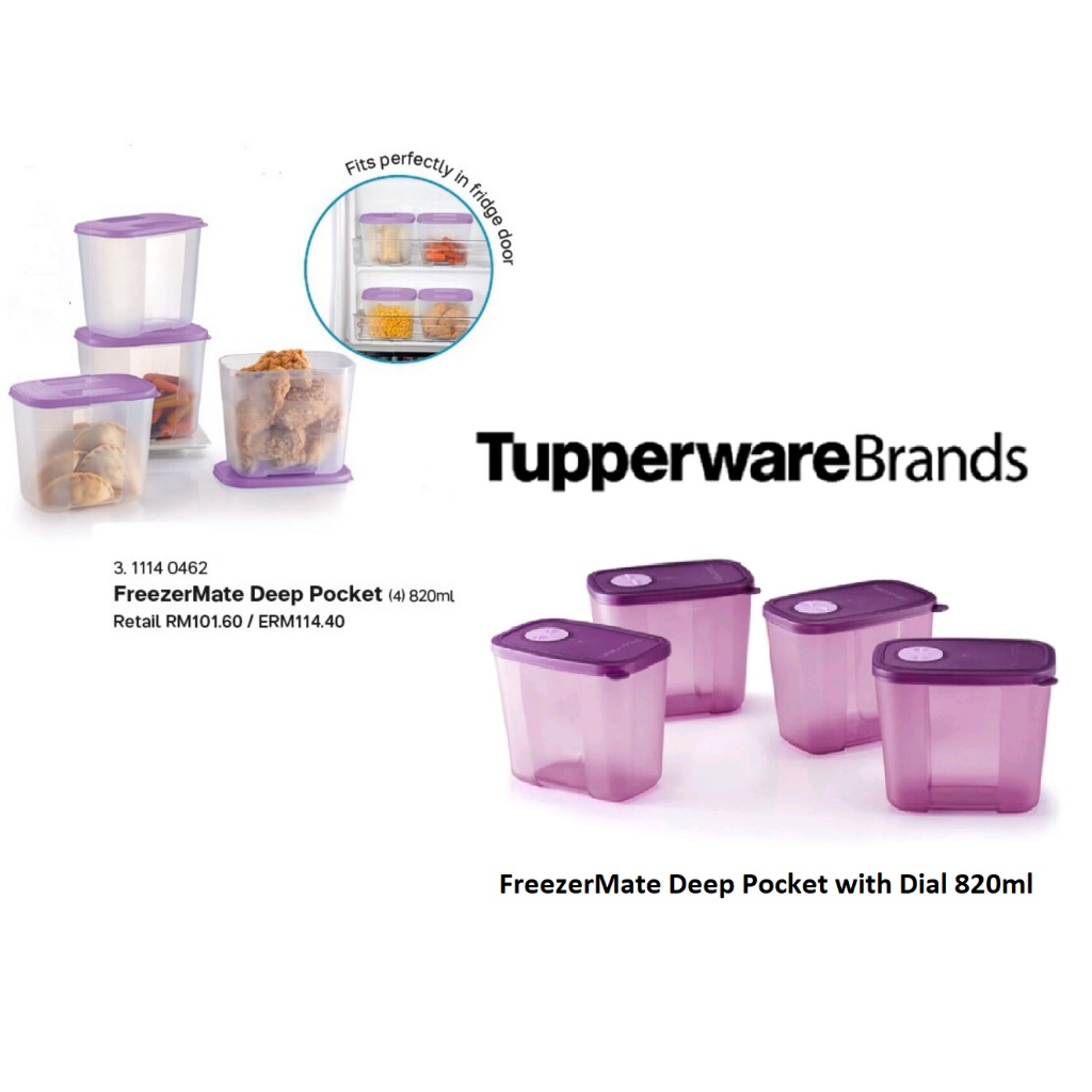 Tupperware FreezerMate Deep Pocket With Dial 820ml/ Without Dial (1pc ...