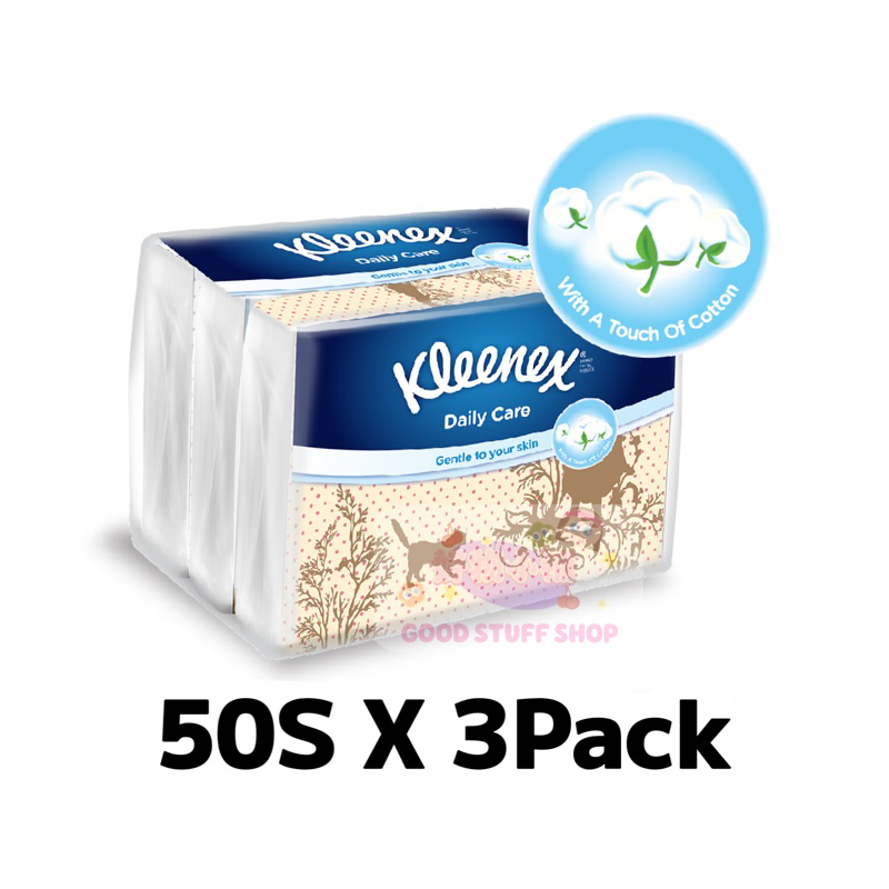 KLEENEX Soft Pack Facial Tissue Vintage Design 2PLY(50S x 3PACK ...