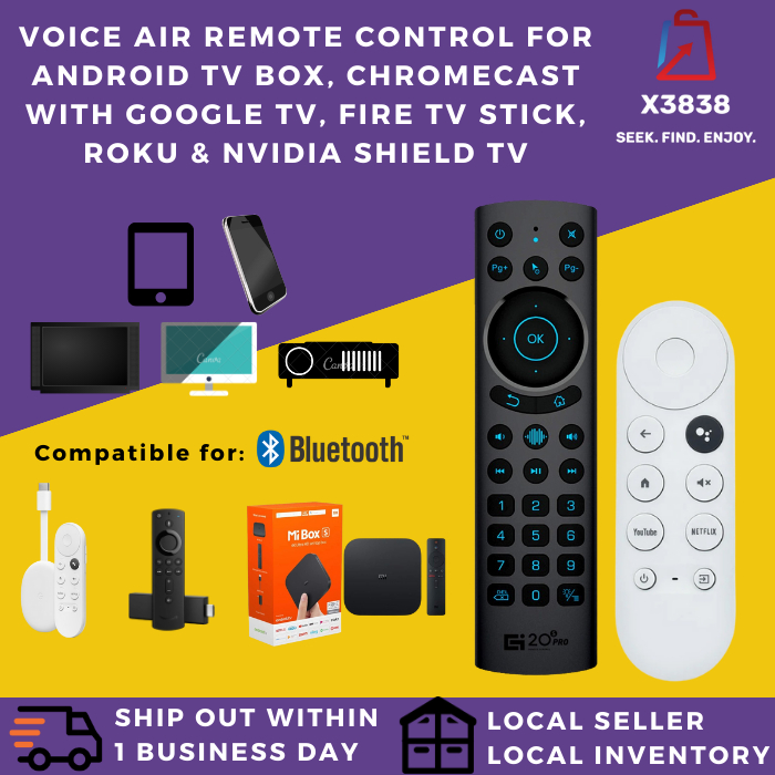 Voice Remote Control for Chromecast with Google TV, Fire TV Stick ...
