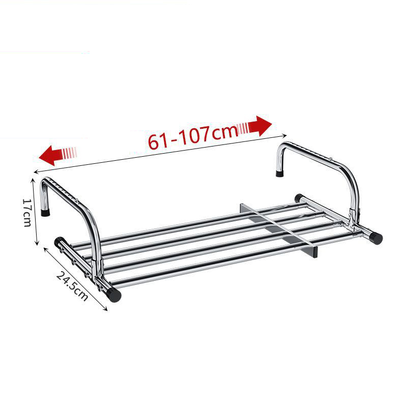 Stainless Steel Foldable Towel Balcony Hostel Laundry Cloth Drying ...