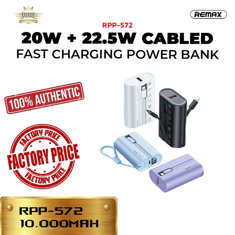 [ NEW ] REMAX RPP 572 Super Mini,Light Weight,Small Size 10000mAh Power ...