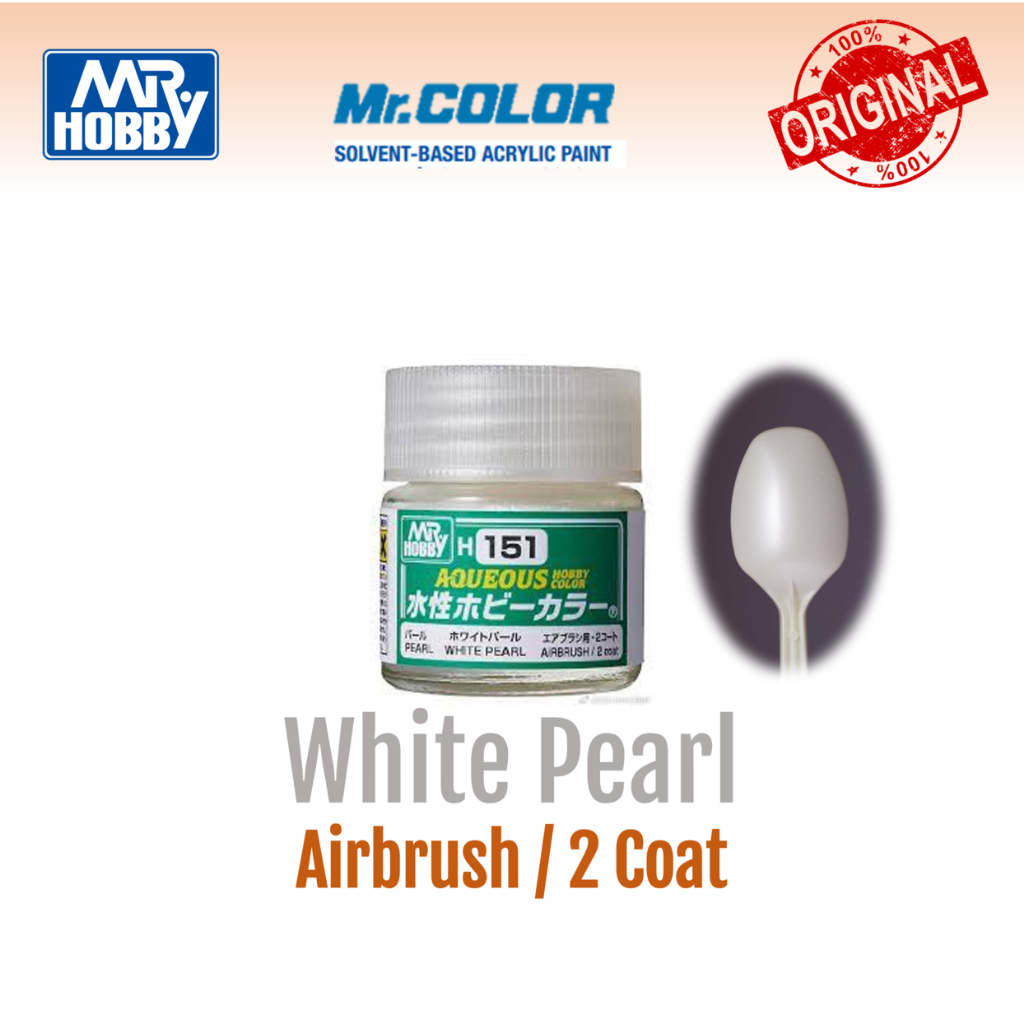 Mr.Hobby Mr Color Aqueous Hobby Color H151 White Pearl Gundam Color ...