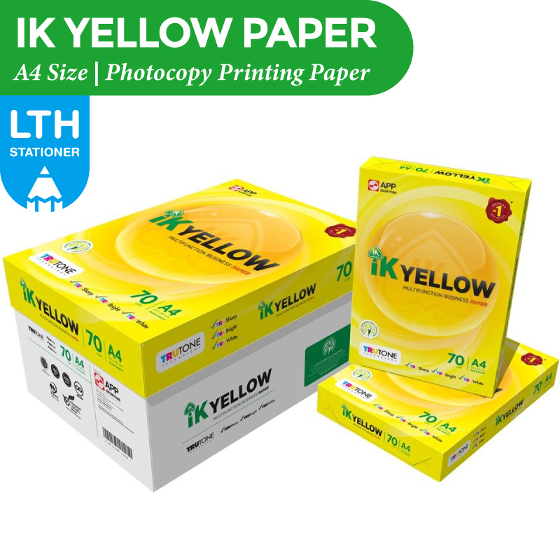 LTH IK Yellow A4 Photocopy Printing Copier A4 White Blank Paper 70 ...