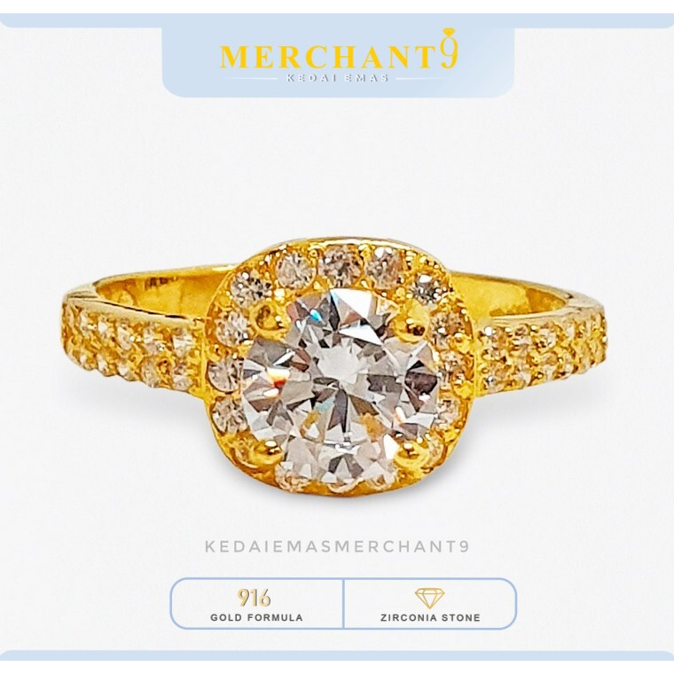 Merchant9 916 Gold Ring White 6759 | Shopee Malaysia