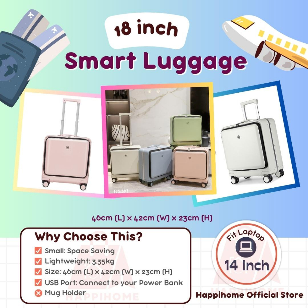 Smart Luggage Business Luggage Travel Cabin Size Handcarry ...
