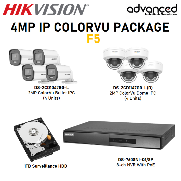 Hikvision CCTV 4MP IP ColorVu 8 Channel Package F5 | Shopee Malaysia