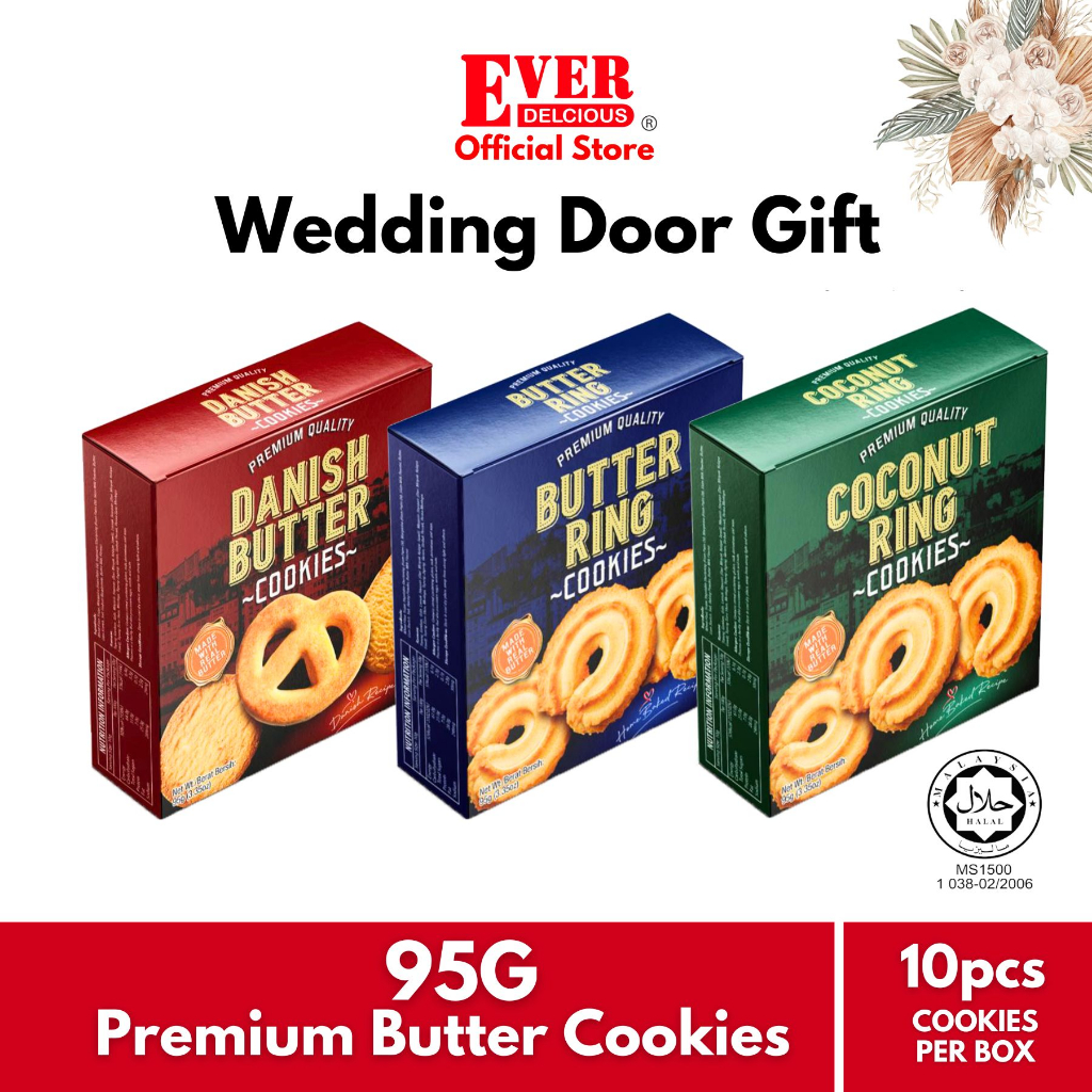 Ever Delicious Butter Cookies Box - 95G Biskut Wedding Doorgift Murah Kahwin Goodies [HALAL ...