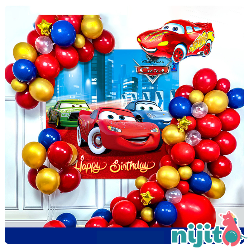 Nijito - Blue Red Gold Birthday Balloon Aluminium Foil Balloon Birthday ...