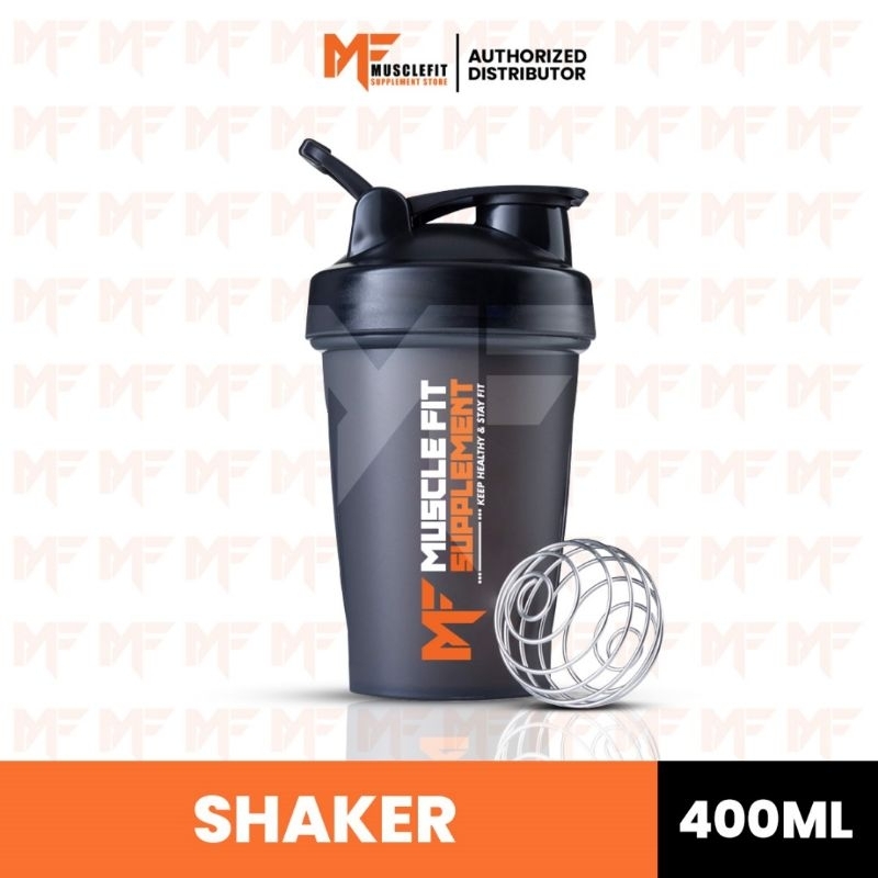 Muscle Fit Protein Shaker Bottle/Beaker with Stainless Steel Spring ...