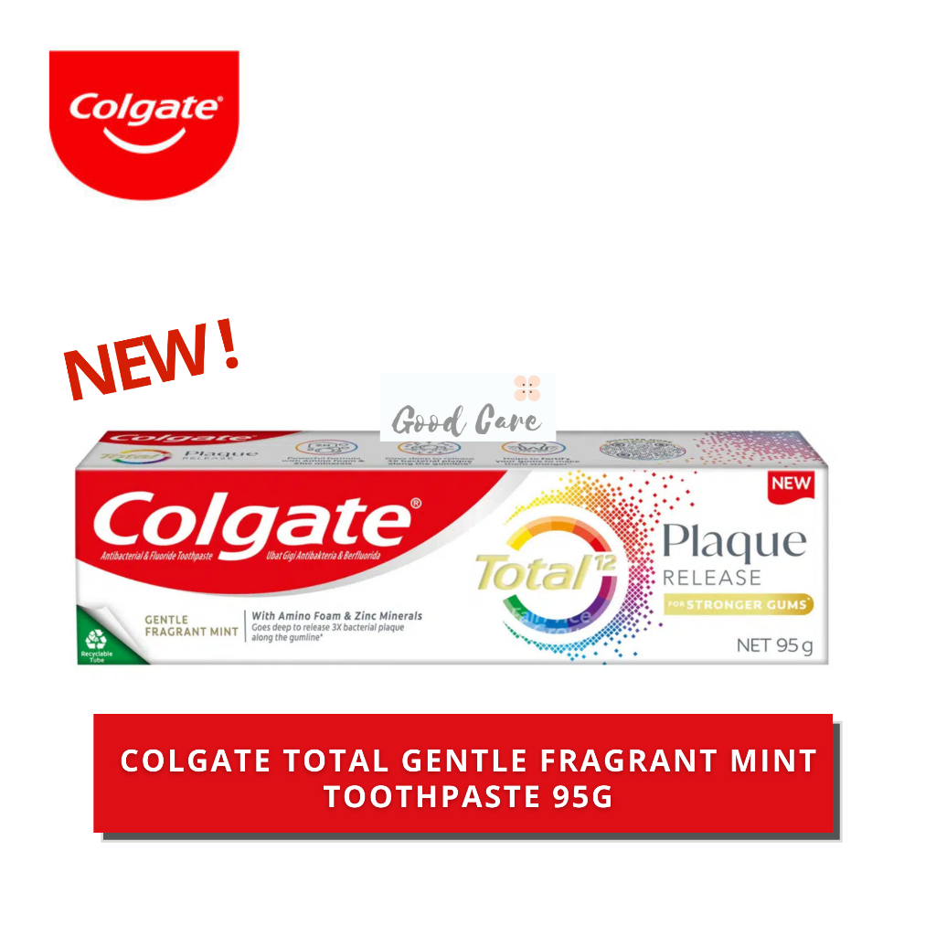 Colgate Total Plaque Release Toothpaste Gentle Fragrant Mint (95g ...
