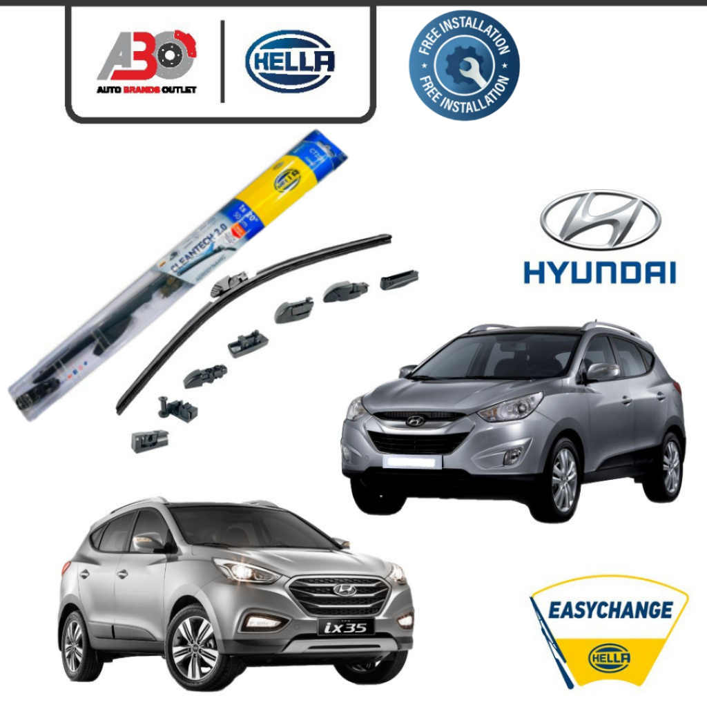 HELLA Nanotechnology Wiper Blade Set - Hyundai IX35 All Gen | Shopee ...