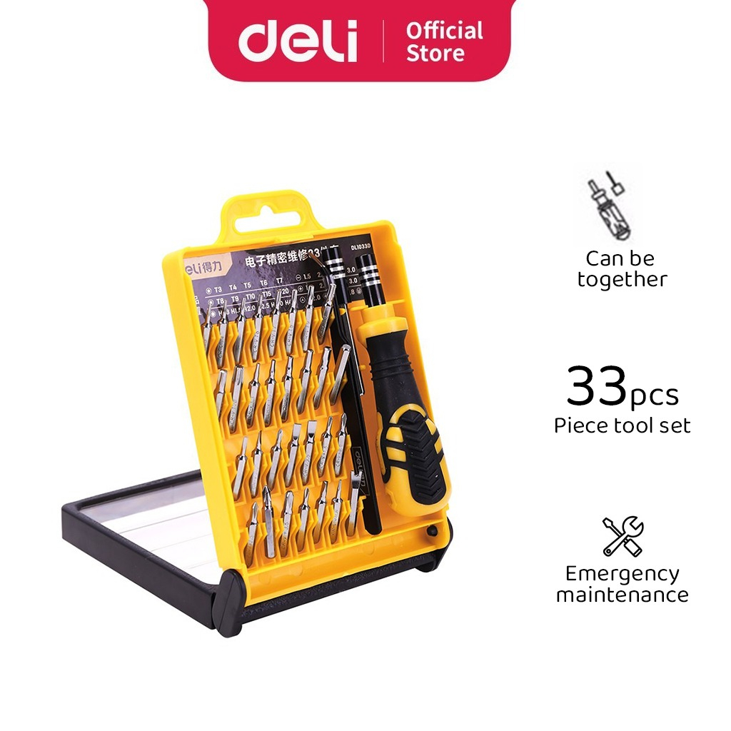 Deli Tools DL1033D Precision Screwdriver Sets 33 Pcs/Set | Shopee Malaysia