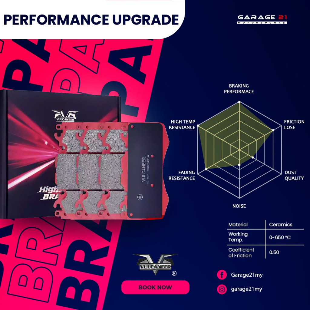 VULCANEER BRAKE PAD C63 AMG LAND ROVER SPORT CAYENNE PANAMERA ENDLESS ...
