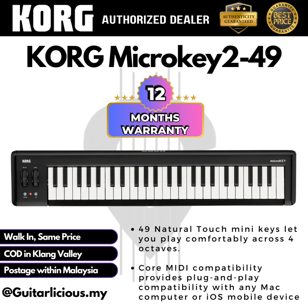 KORG microKEY2 49 Mini-Key Midi Keyboard ( MICROKEY2-49 / MK2-49 / Mk ...