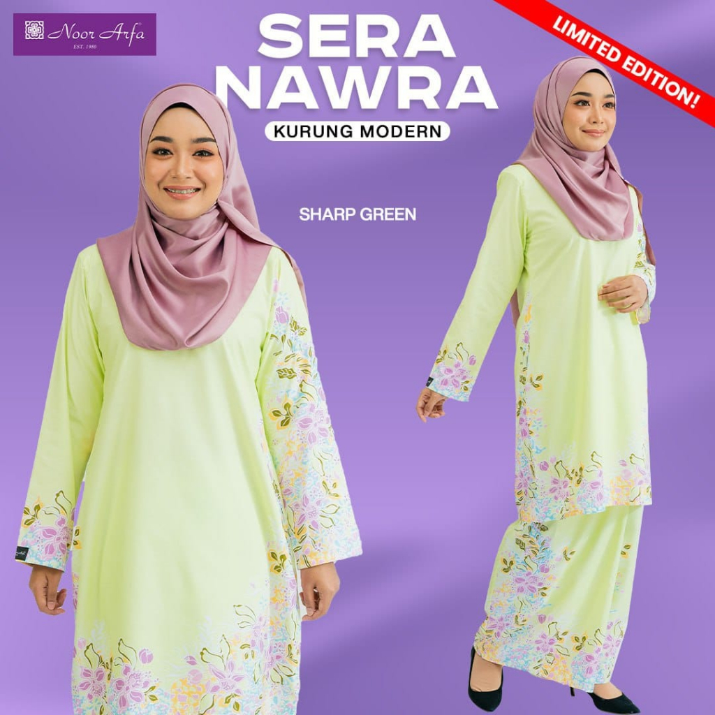 Noor Arfa - Kurung Moden Sera Nawra | Exclusive Printed Batik | Shopee ...