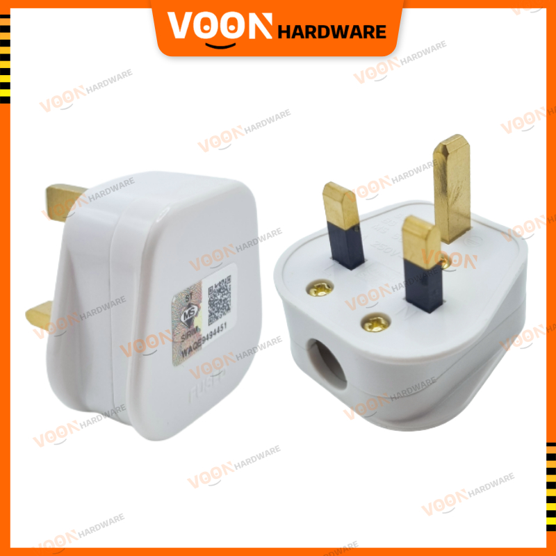 VOON [SIRIM] Heavy Duty 13A Plug Top Fused 3 Pin Plug UK Standard ...