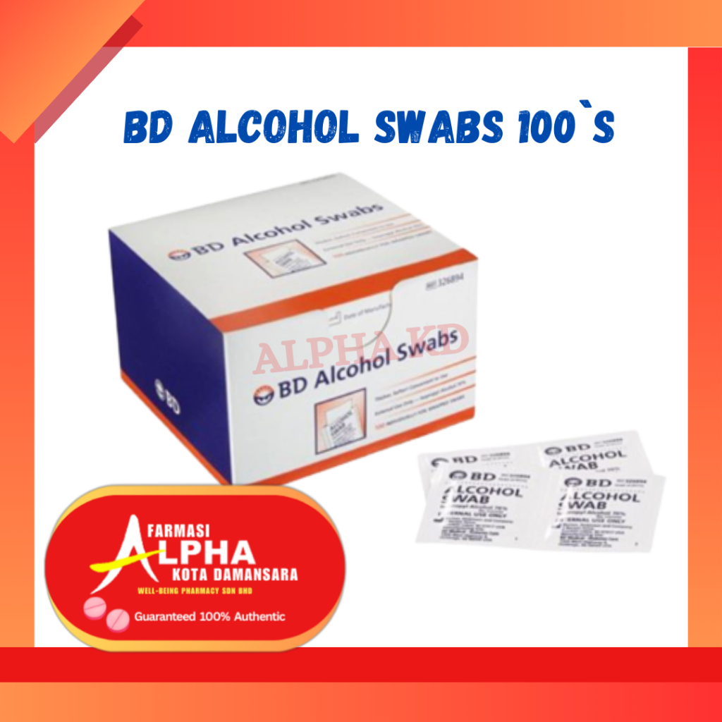 BD Alcohol Swabs 100` Individually Foil Wrapped Swabs | Shopee Malaysia