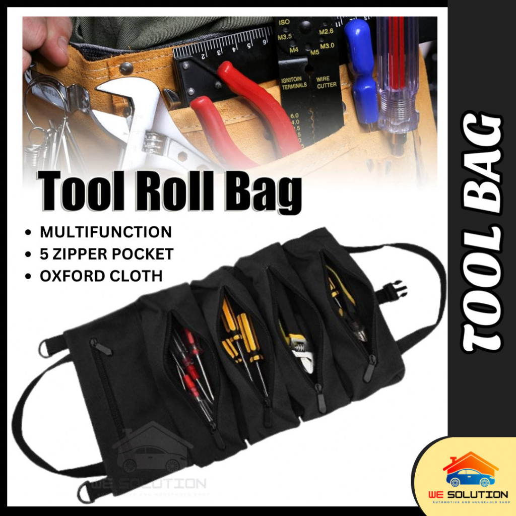 [WS] Multifunction Oxford Cloth Folding Wrench Bag Tool Roll Storage ...