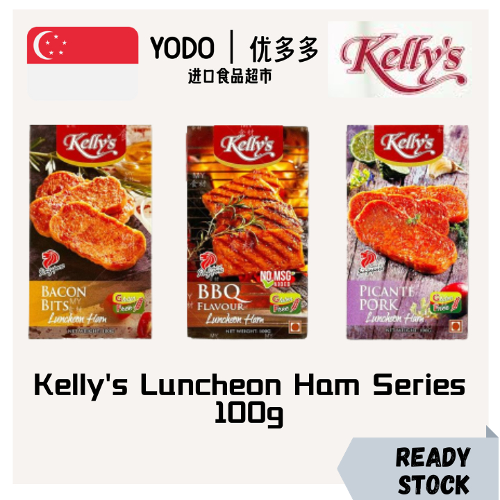 Kelly's Luncheon Ham Series Picante Pork/ BBQ/ Bacon Bits 100g 火腿午餐肉系列 ...