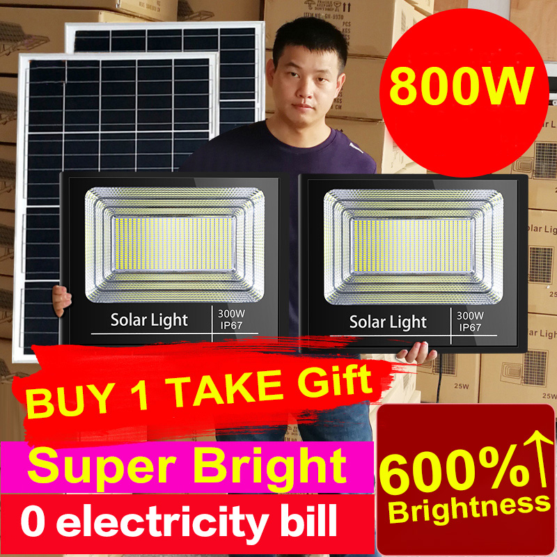 【10-year warranty】1000W Lampu Solar Light Outdoor Lighting LED Solar ...